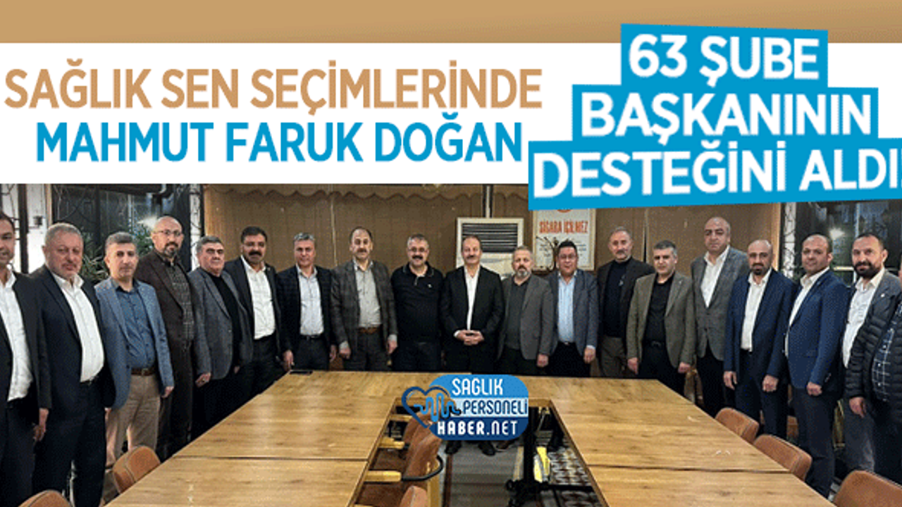 Sağlık Sen Seçimlerinde Mahmut Faruk Doğan 63 Şube Başkanının Desteğini ...